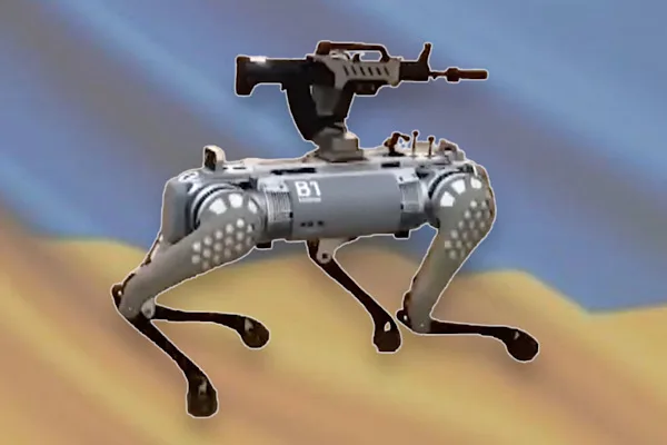 China presenta sus perros robóticos armados para la guerra - PcDeMaNo